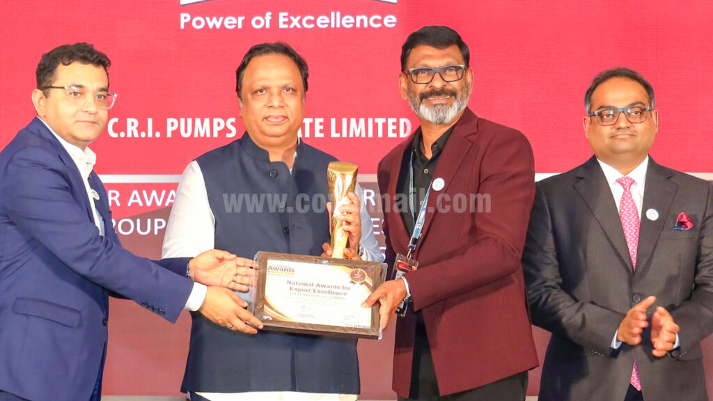 CRI Pumps awarded with National Award for Export Excellence - The Covai ...