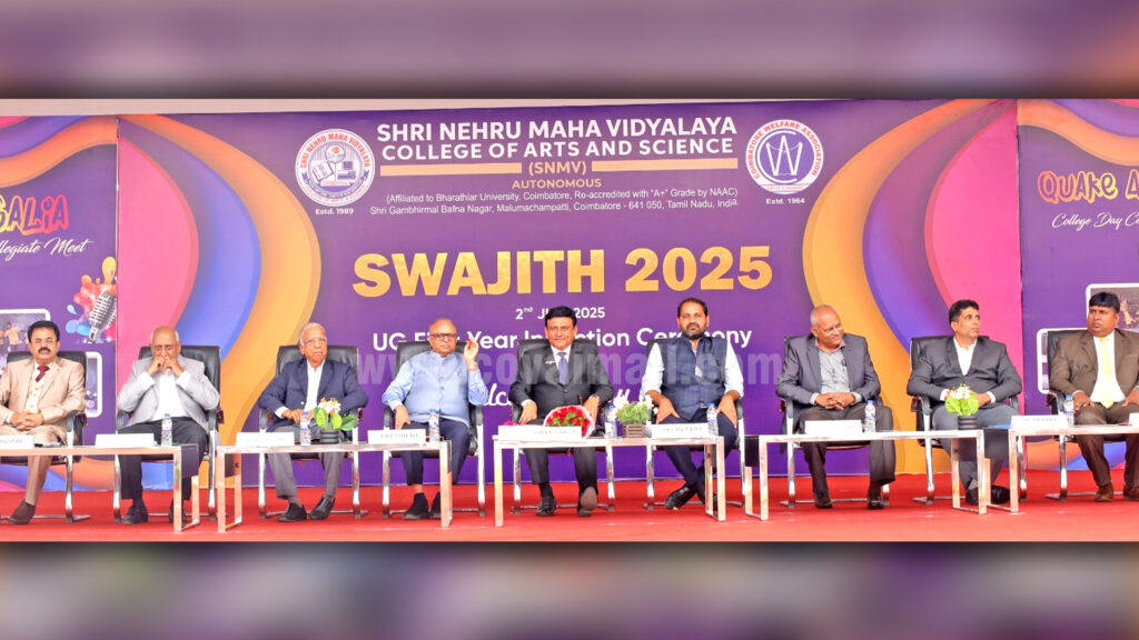 SNMV welcomes 1st year with Induction Ceremony - The Covai Mail