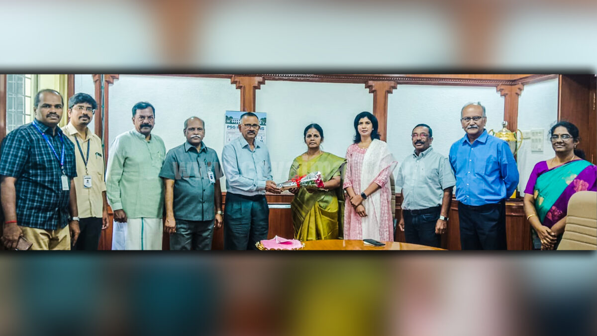 Alumni Association welcomes its new principal of PSG Arts - The Covai Mail